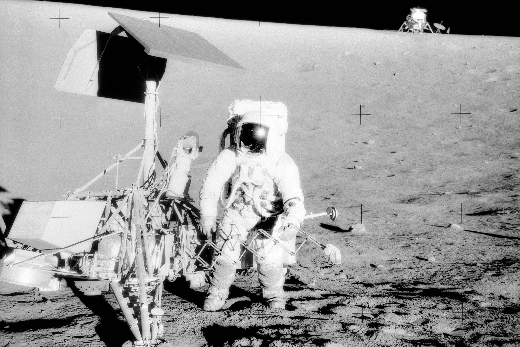 24x36 gallery poster, Pete Conrad, commander of Apollo 12, stands next ...