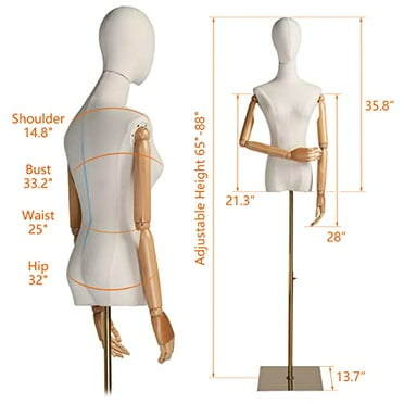 SereneLife Adjustable Female Mannequin Full Body Body-68.9" Detachable ...