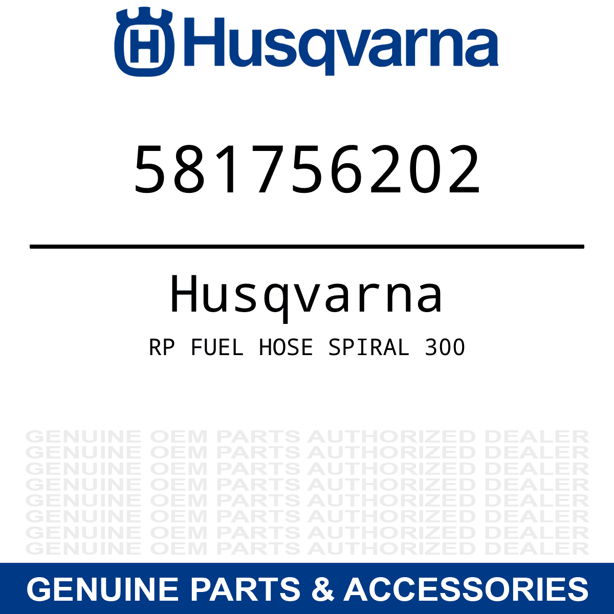 Husqvarna 581756202 Craftsman FUEL HOSE SPIRAL 300 - Walmart.com