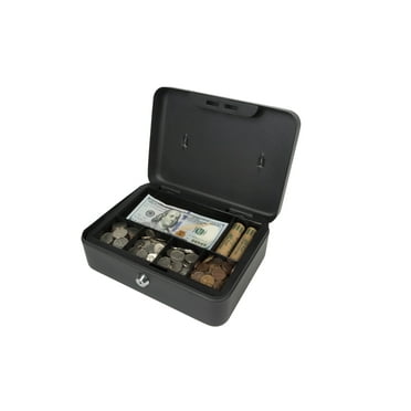 Honeywell Small Key Locking Steel Cash Box with Removable Tray 1 Bill/3 ...