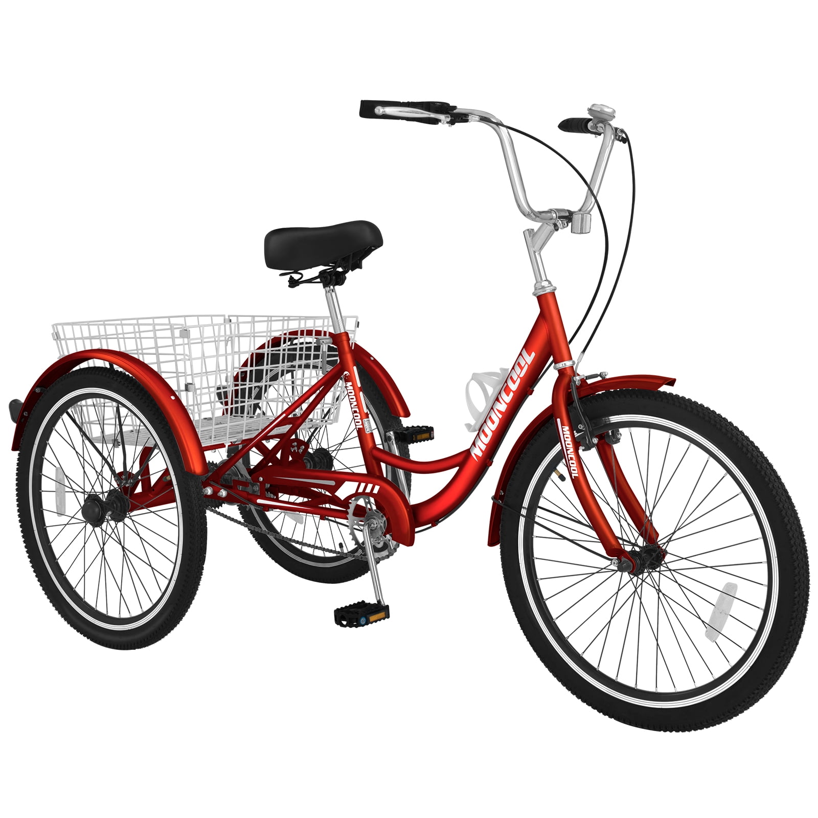 ABORON Adult Tricycles Single Speed, Adult Trikes 24 inch 3 Wheel Bikes ...