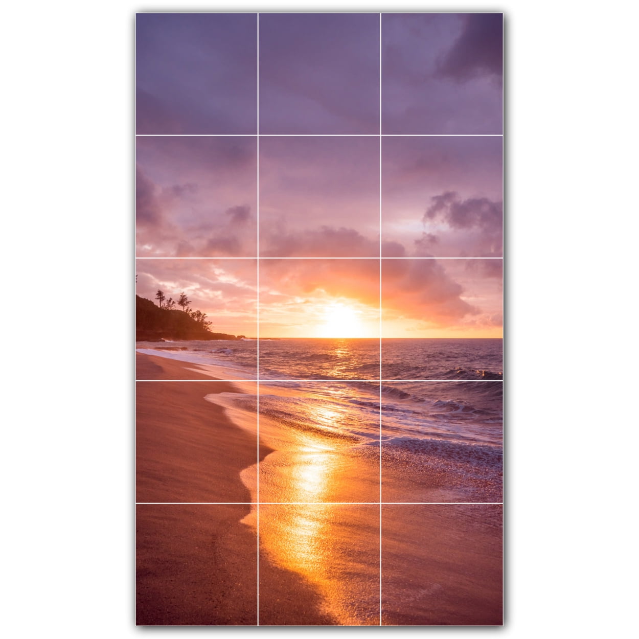 Picture-Tiles.com: Sunset Ceramic Tile Wall Mural WAL500965-35XL. 36"W ...