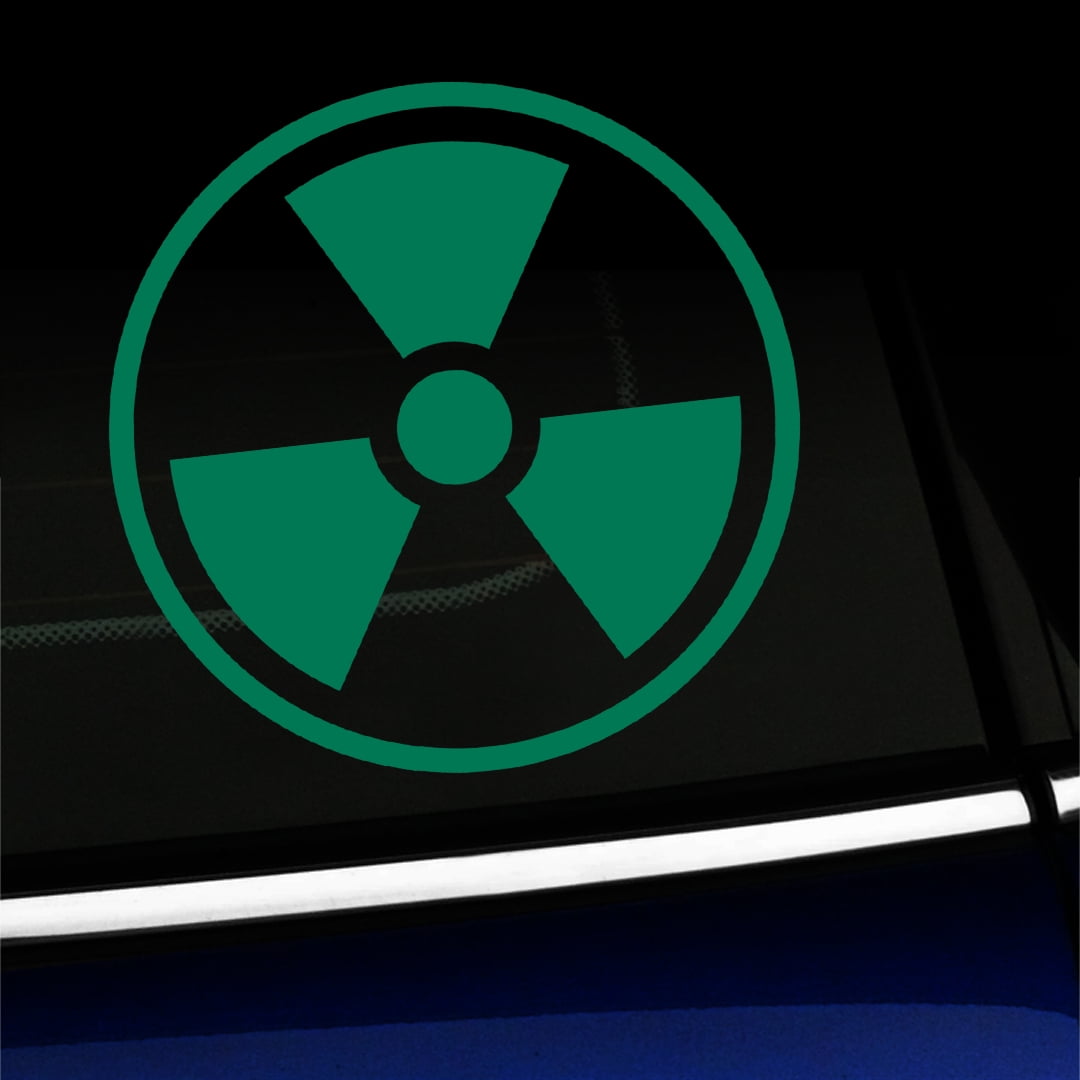 Nuclear Symbol - Vinyl Decal - Choose Color - [GREEN] - Walmart.com