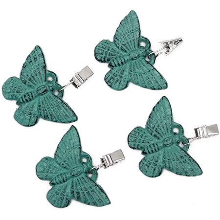 Funerom (Set of 4 Vintage Butterfly Tablecloth Weights with Metal Table ...