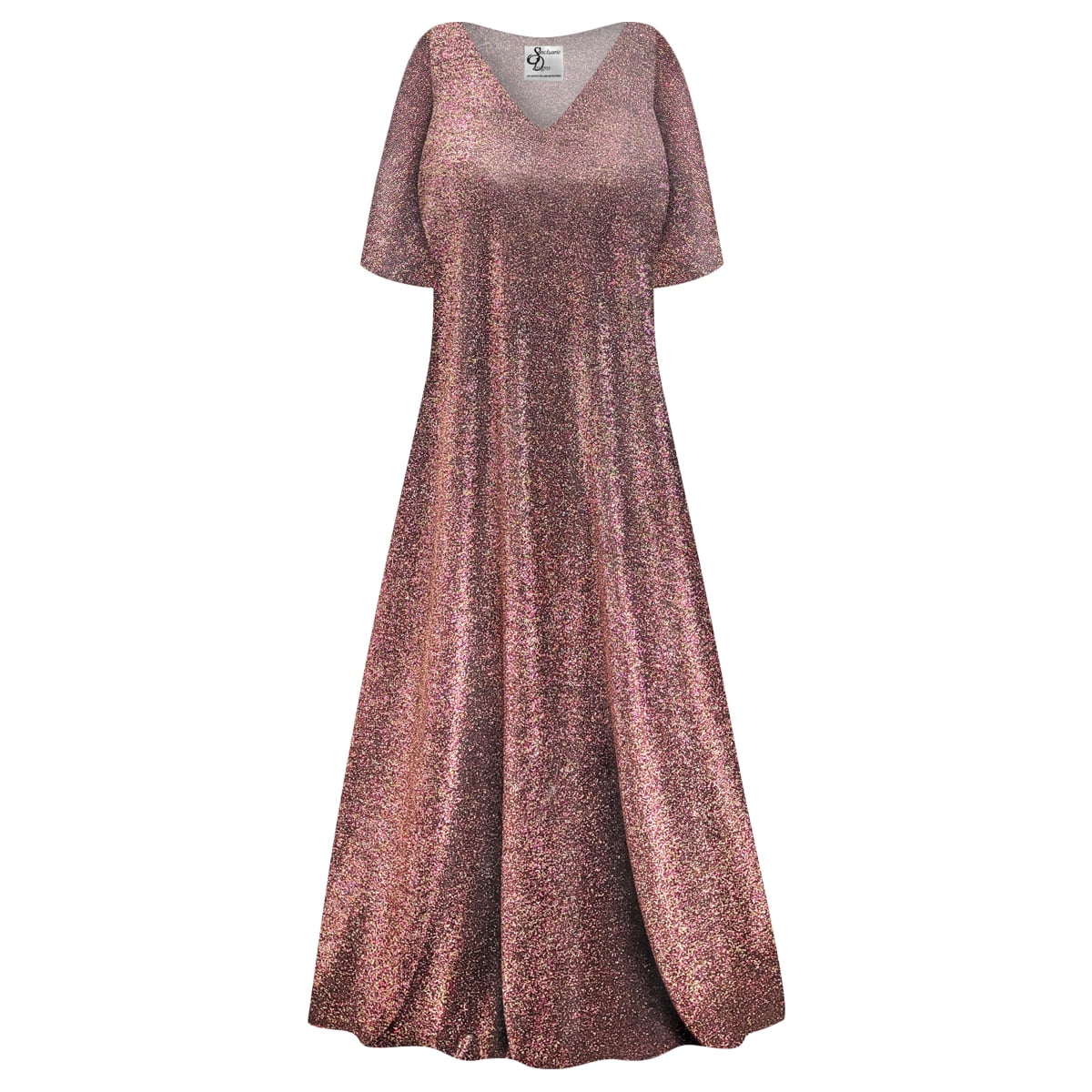 Plus size 1x Extra Tall Womens High V- Neckline with Short Sleeve Dress ...