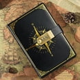 Combination Lock Diary Notebook - A5 Secure Journal with Vintage ...