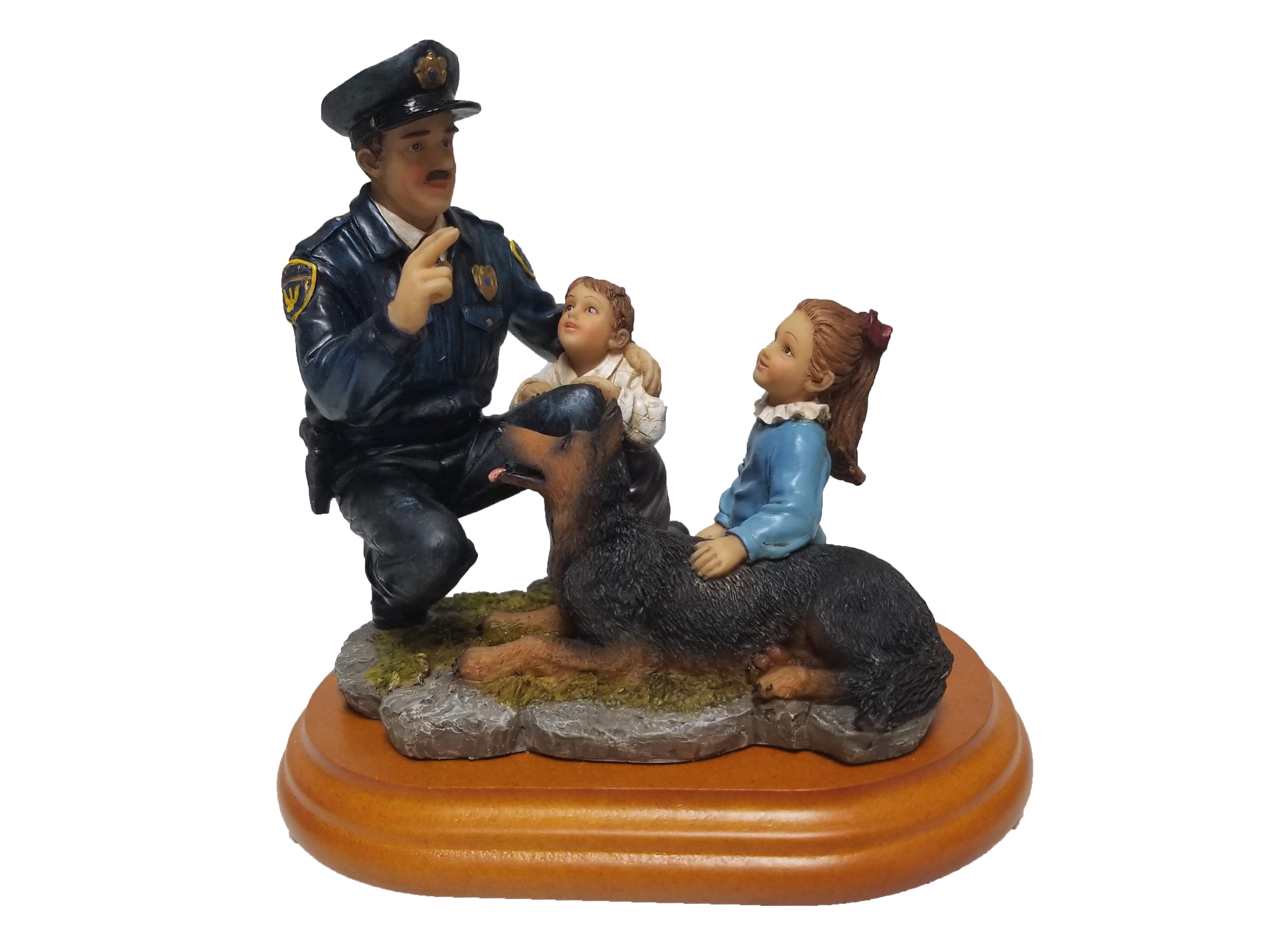 Policeman with Child Statue A Salute to America's Professional Police ...