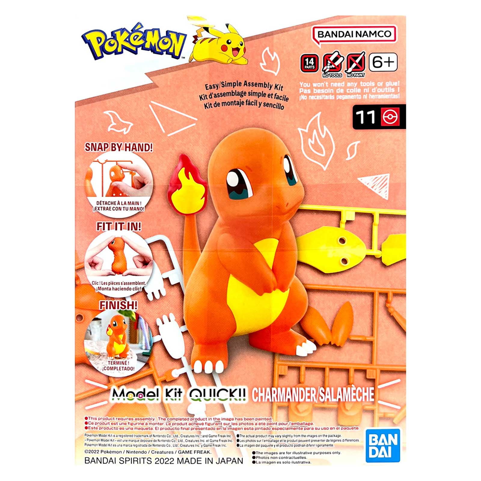 Bandai Pokemon Charmander Hobby Model Kit - Walmart.com