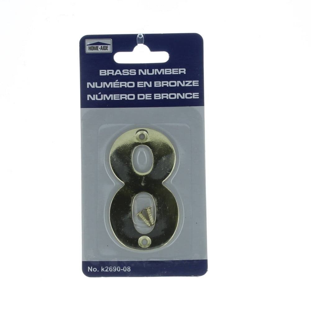 3" Brass Numbers Mailbox House Door Numbers #8 - Walmart.com