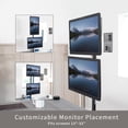 VIVO Dual Vertically Stacked Monitor Desk Mount, Extra Tall Adjustable ...