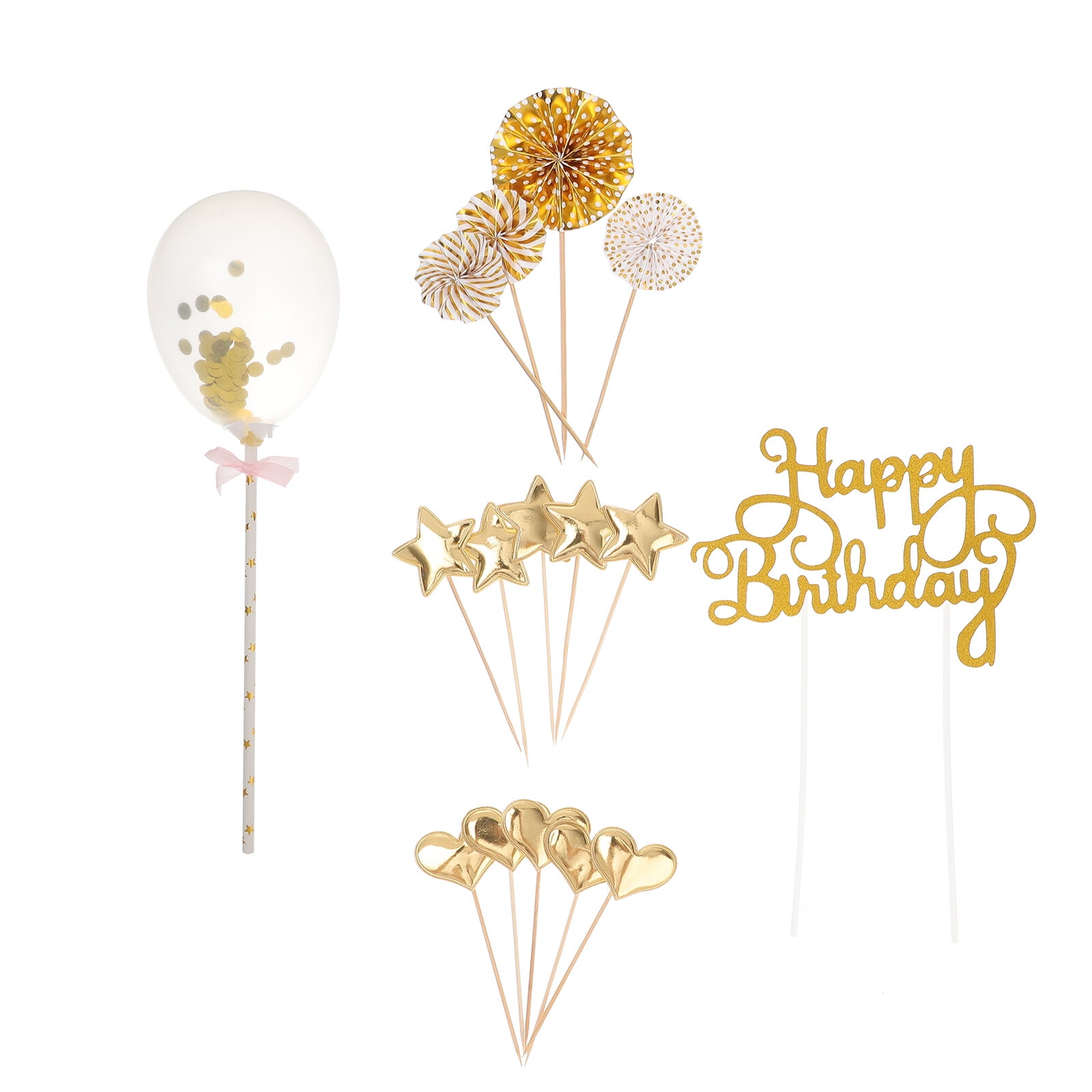 17pcs Happy Birthday Topper Birthday Decorative Topper Birthday Party ...