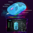 ZIYOULANG Wired Gaming Mouse, Honeycomb Shell, 6 DPI 6400, RGB Backlit ...