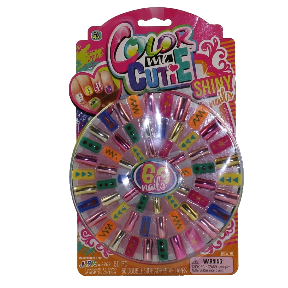 JA-RU Inc. Toys - Color Me Cutie - SHINY NAILS SET (60 Kid-Sized Nails ...