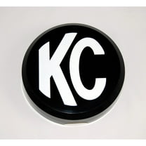 KC HiLiTES 6in. Round Soft Cover (Pair) - Black w/Yellow KC Logo ...