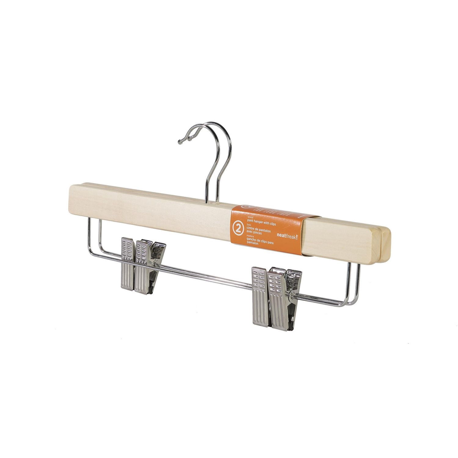 Click here for Neatfreak! Wood Pant Hanger With Clips  Pack Of 2 prices