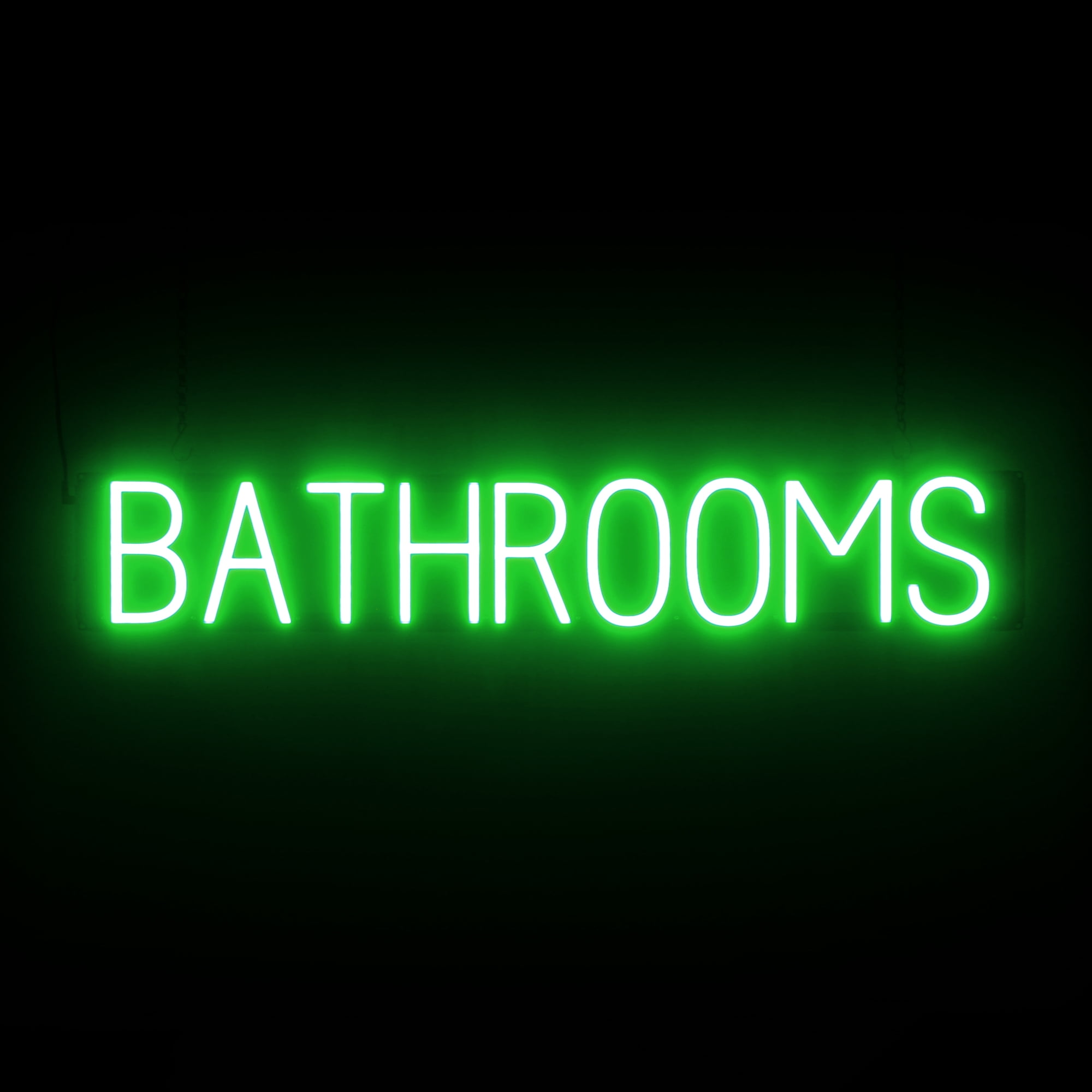 Spellbrite Neon Led Bathrooms Sign With Dimming Capability Led Bathroom Signs For Businesses