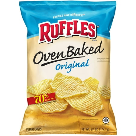 Ruffles Oven Baked Original Potato Crisps, 6.25 oz Bag - Walmart.com