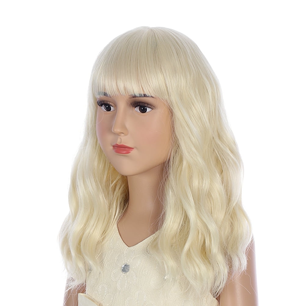 RightOn Children Girls Blonde Wig Short Bob Curly Platinum Blonde Wig ...