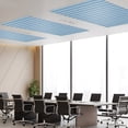 1 Pack Slate Blue White Stripes Fluorescent Light Covers for Ceiling ...