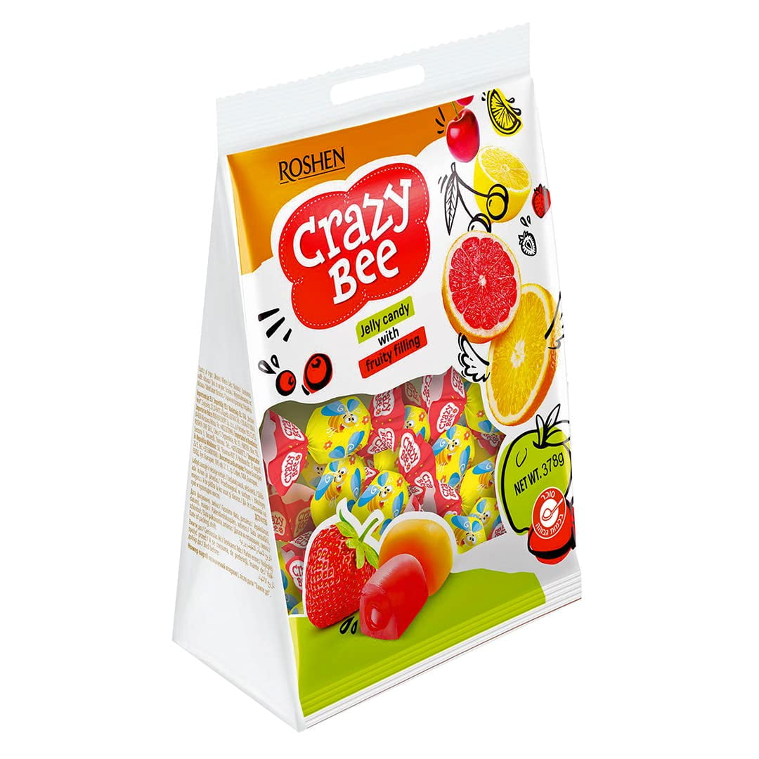 Roshen Crazy Bee Jelly Candy with Fruity Filling, Made with 6 Fruit ...