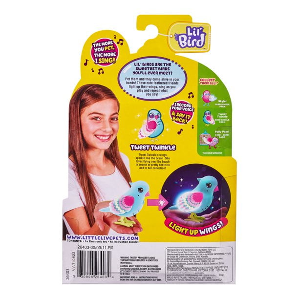 Buy Little Live Pets, 2 Pack Bundle, Lil' Bird: Skyler & Lil' Bird ...