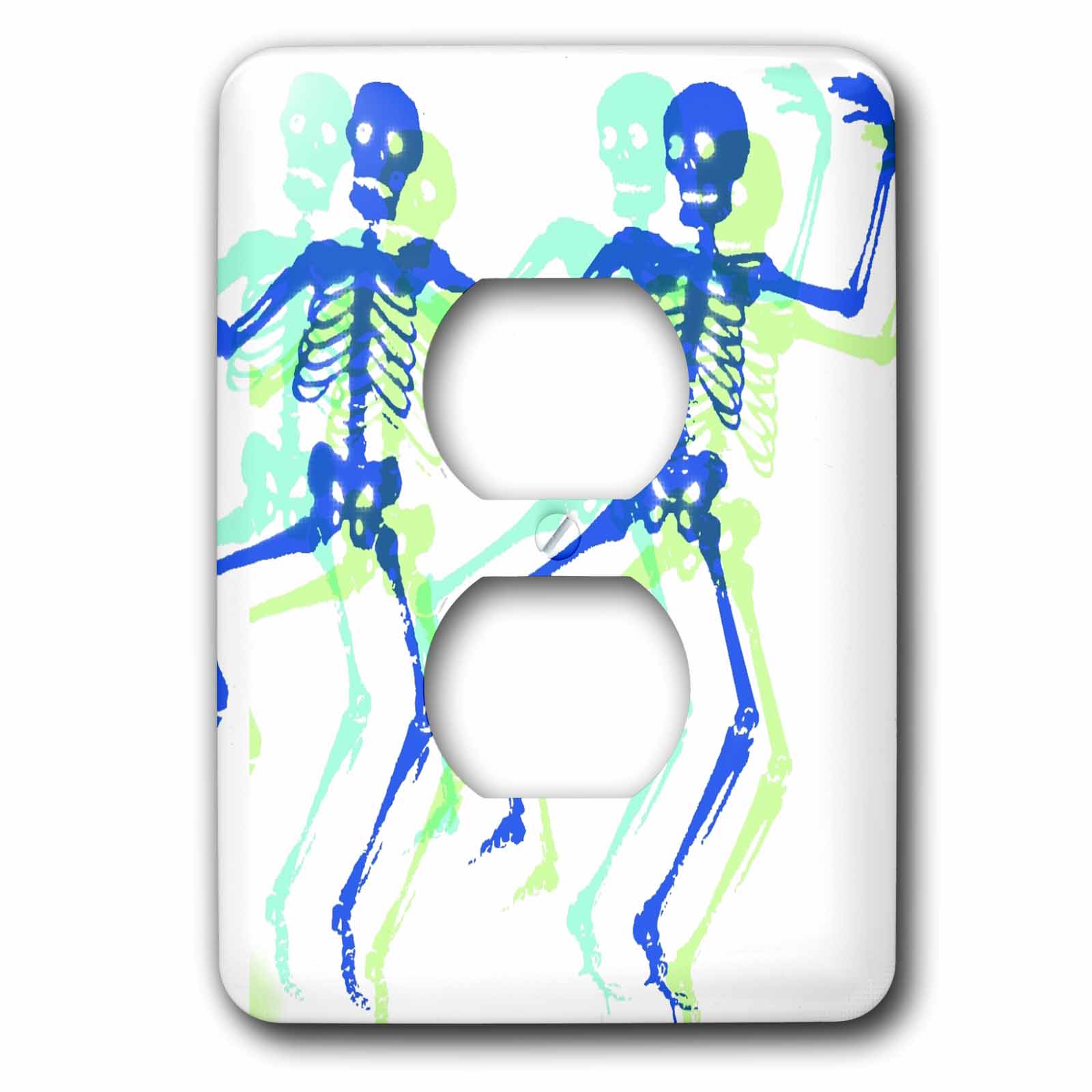 Dancing Blue Skeletons - Spooky Art 2 plug outlet cover lsp-51403-6 ...