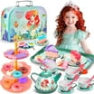 Free Shipping! Joyfy Unicorn Tea Set for Girls 35 Pcs Pretend Play Toy ...