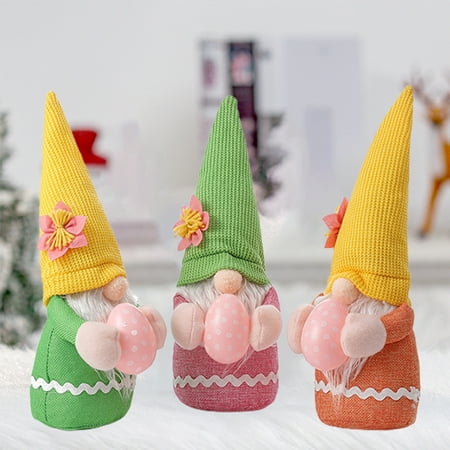 Cheers Plush Doll Cartoon Gnome Easter Decor Polyester Showcase Gnome ...