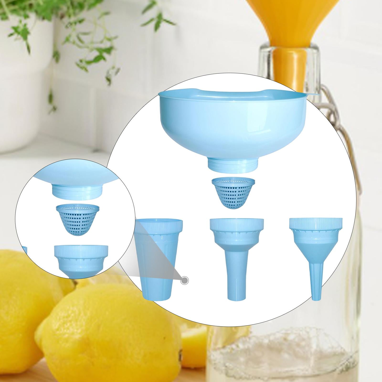 Embudos de cocina 3 en 1 para llenar frascos anchos y regulares con ...