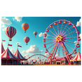 Carnival Festival Ferris Wheel Backdrop Banners for Party Supplies ...