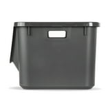 Your Zone Square Stacking Bin Plastic, Gray Flannel - Walmart.com