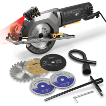 Eastvolt Mini Circular Saw with 5000RPM, Laser Guide, Scale Ruler, 3 ...