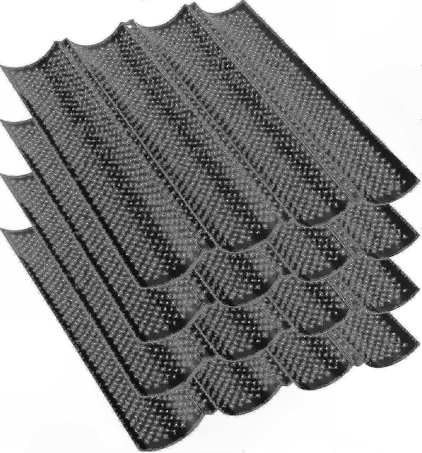 4-Pack Non-Stick Baguette Baking Trays, 15x13 Inch Perforated Loaf Pans ...