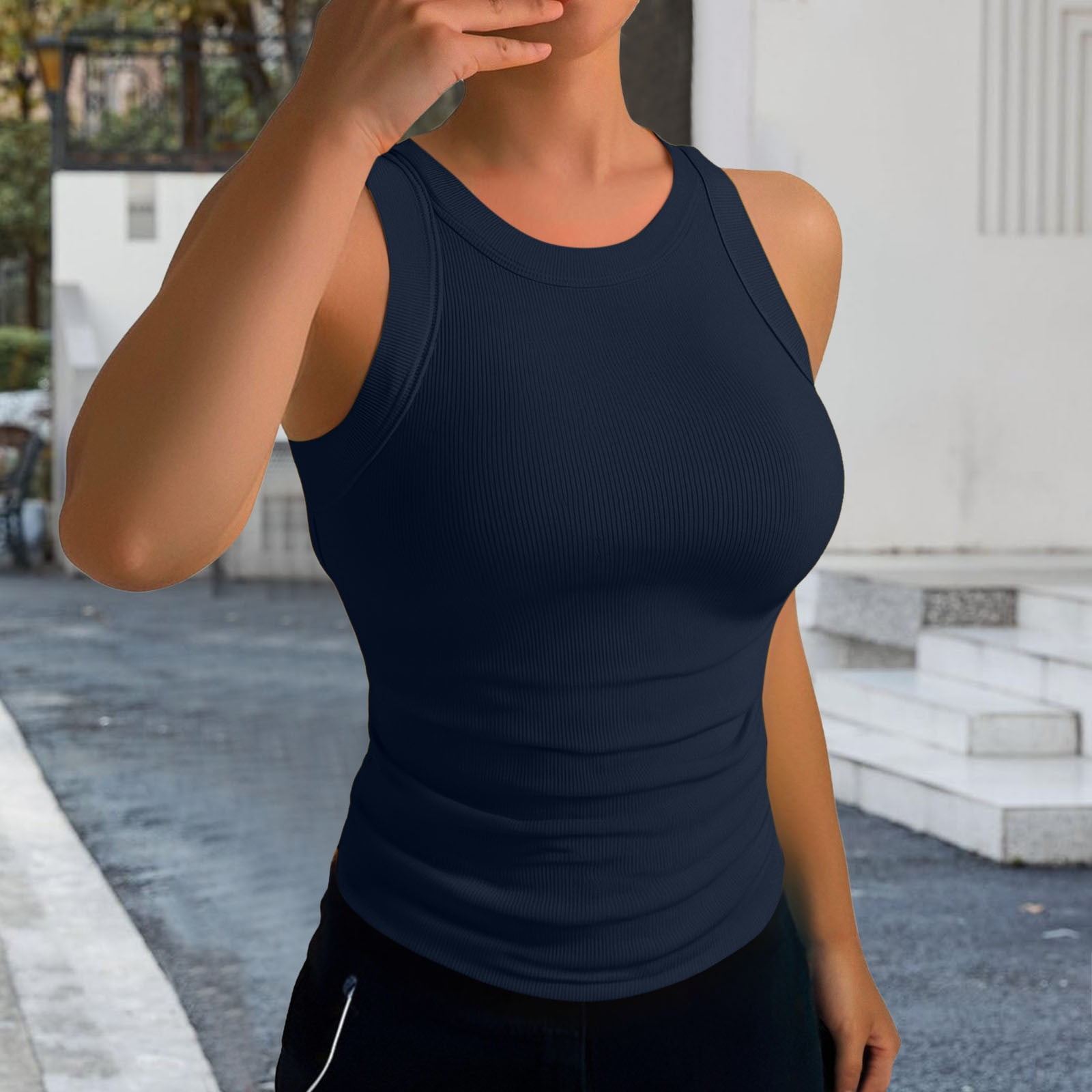 Click here for Jasonwell Womens Ribbed Camisole Tank Top - Round... prices