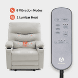 MCombo 25'' Large Power Recliner Chair, Electric Reclining with Massage ...