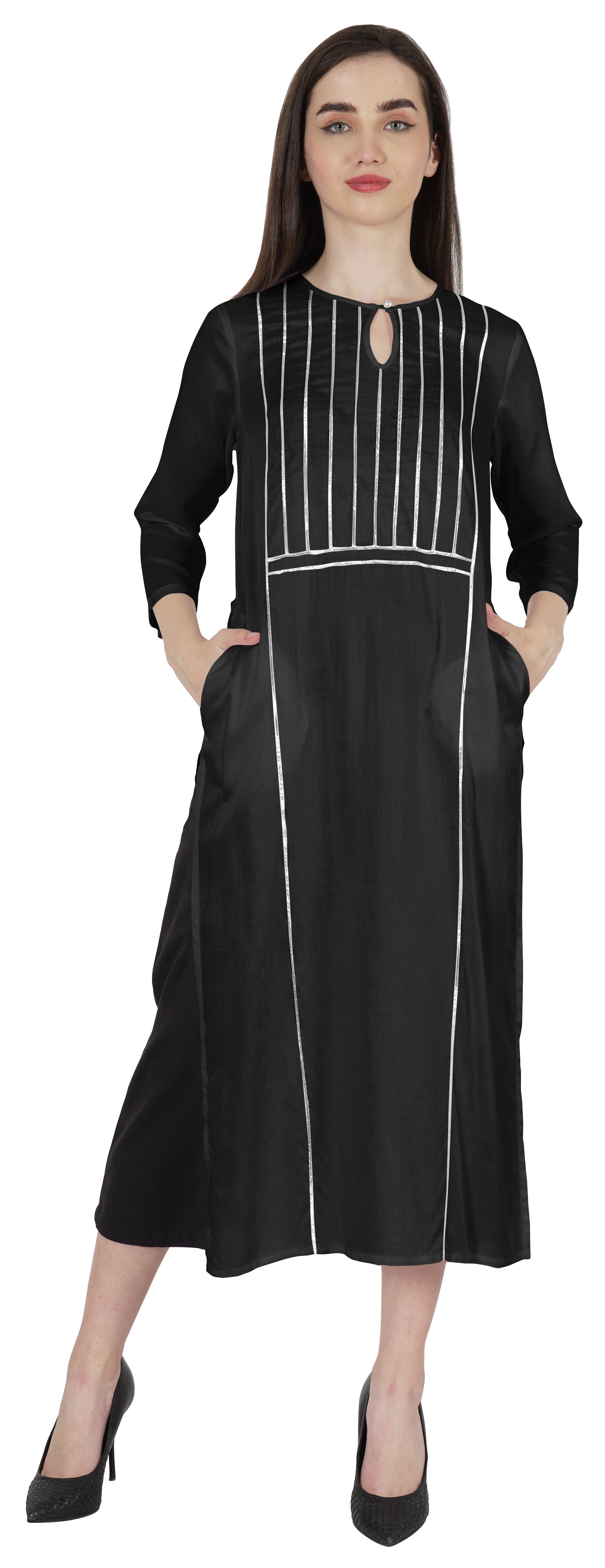 Phagun Rayon Gota Patti Long DesignerKurtiFor Women's Indian Ethnic ...