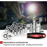 EXCITED WORK 198 Pcs Tool Set, Essential Mechanic Kit with Case for ...