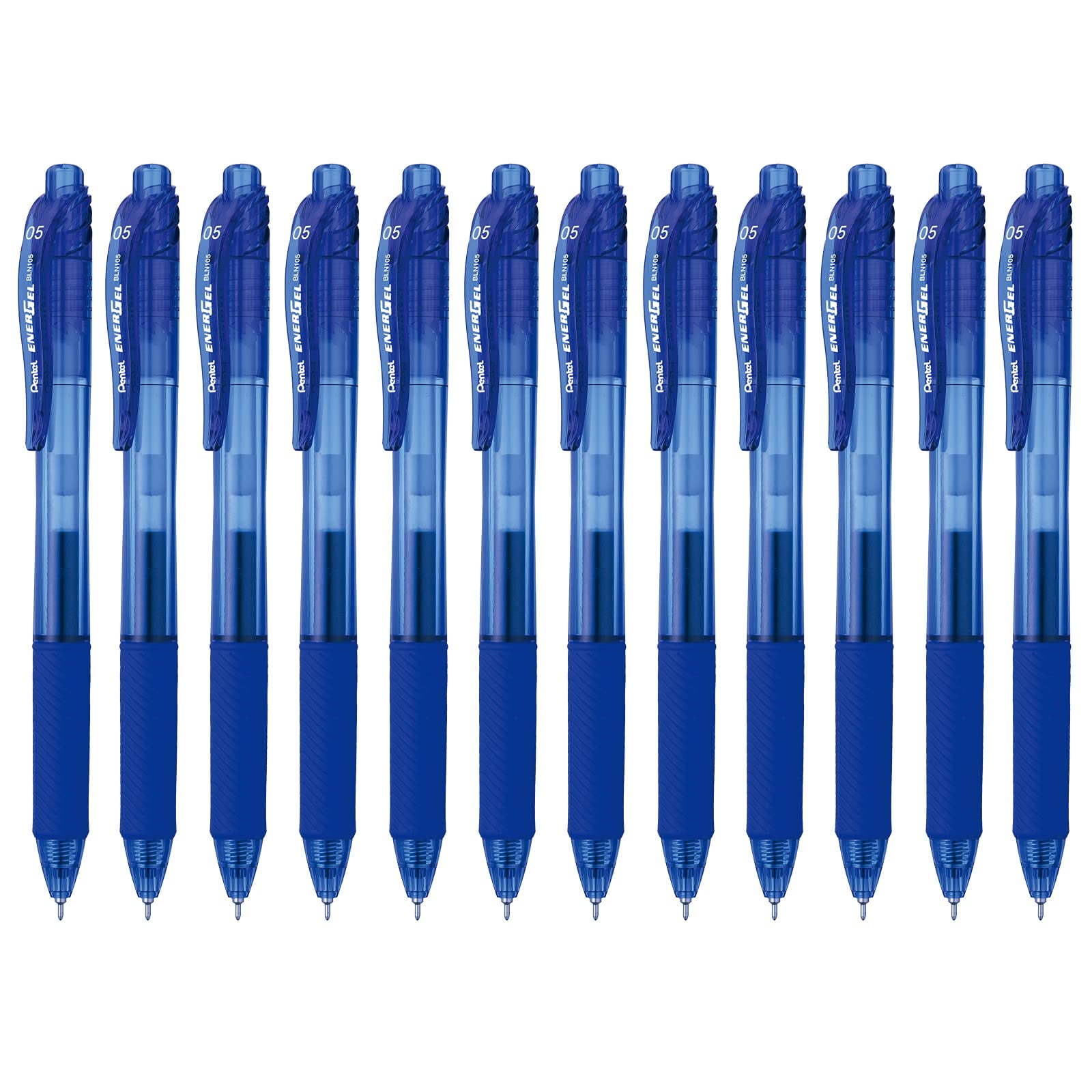 Bolígrafos Pentel EnerGel-X Retráctil Tinta Gel Liquida Punto de 0.5mm Color Azul Caja con 12 ...