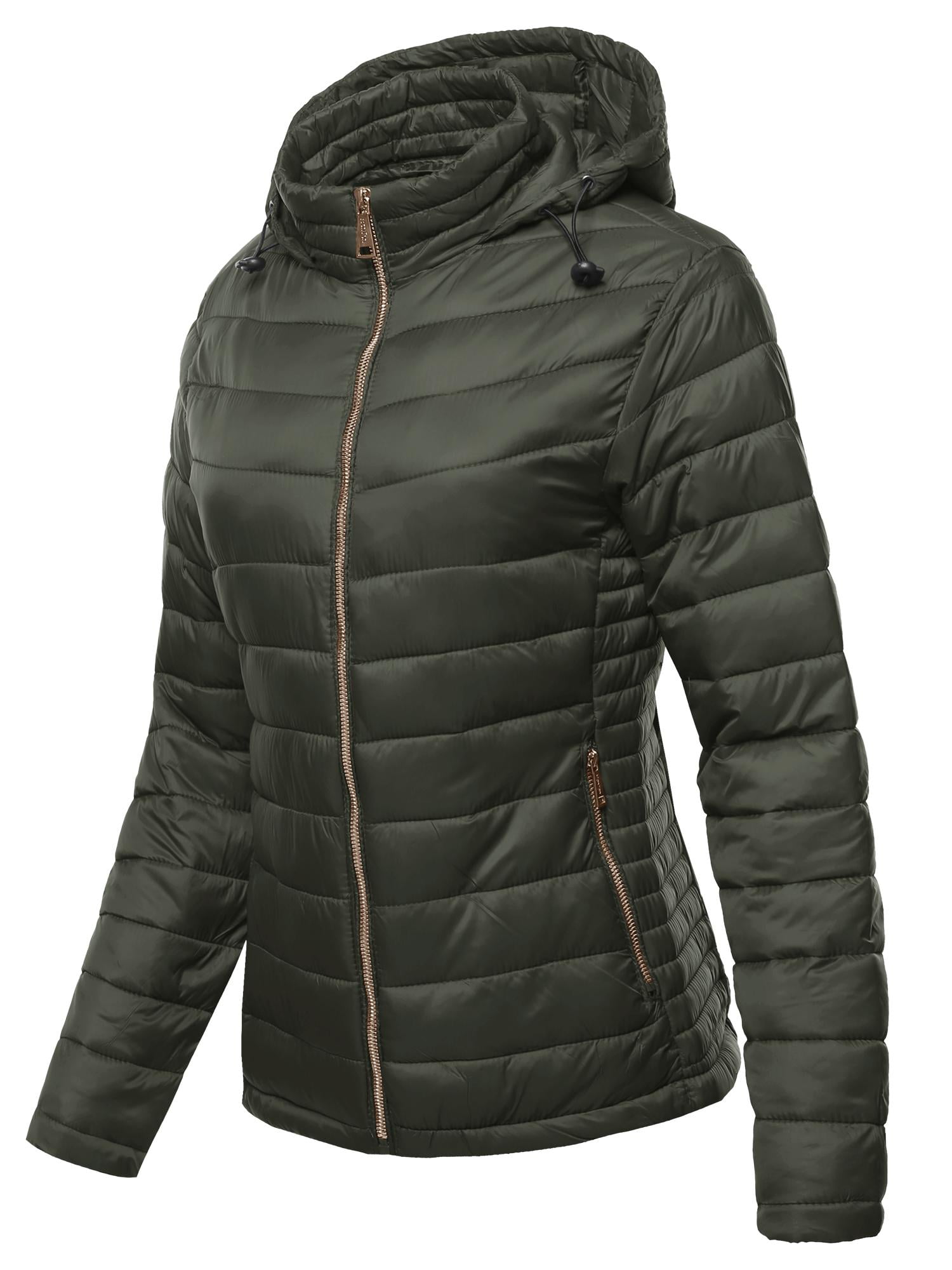 FashionOutfit Women's Women's Winter Quilted Puffer Padded Warm Jacket ...