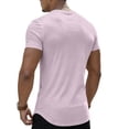 Boyscolos Men's Slim Muscle T-Shirts V Neck Curved Hem Longline Short ...