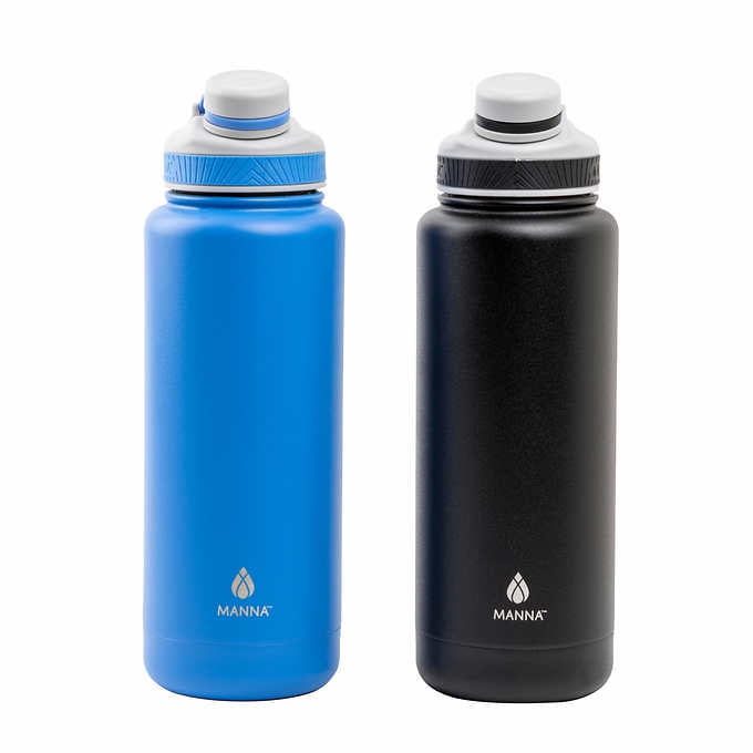 Manna Ranger Pro 40 oz Water Bottle, 2-pack in Black - Walmart.com ...
