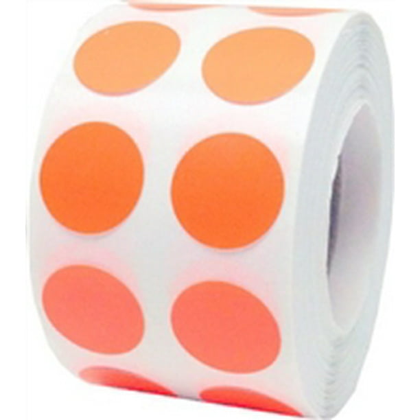 Orange Circle Dot Stickers | 0.5" Inch Round | 1,000 Pack - Walmart.com ...