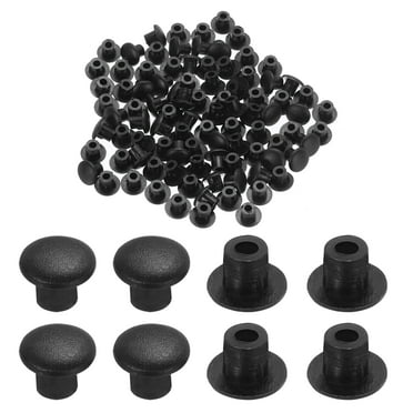 Uxcell 100Pack 6mm(1/4") Dia Plastic Screw Hole Plugs Cover for ...