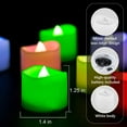 Homemory 24Pcs LED Multi-Color Glow Tea Light Candles, Battery Operated ...