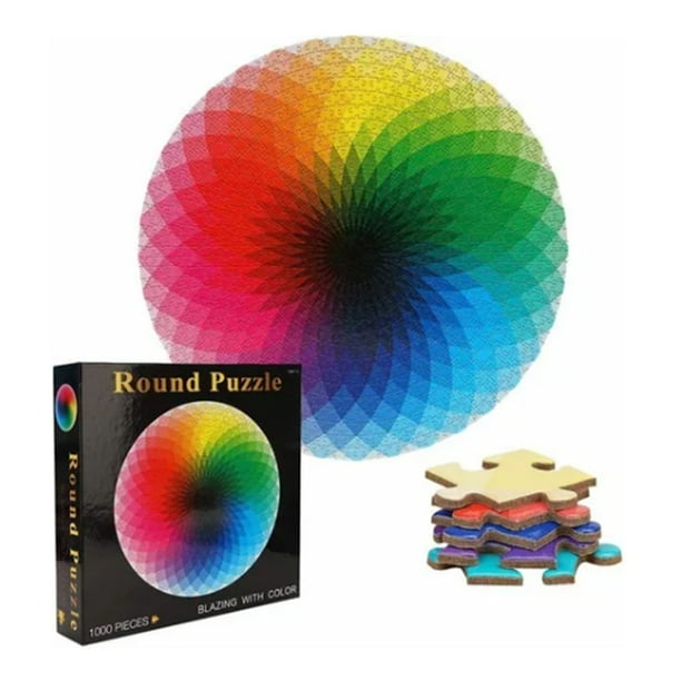 Color Wheel Jigsaw Puzzle, Educational Large Round 1000 Piece Colorful ...