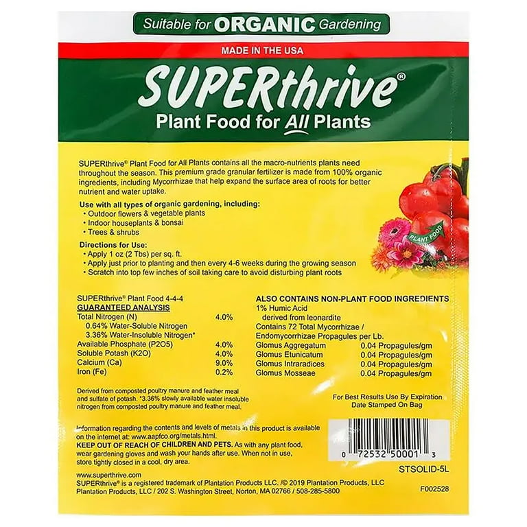 Natural Guard Plant Food Ingredients