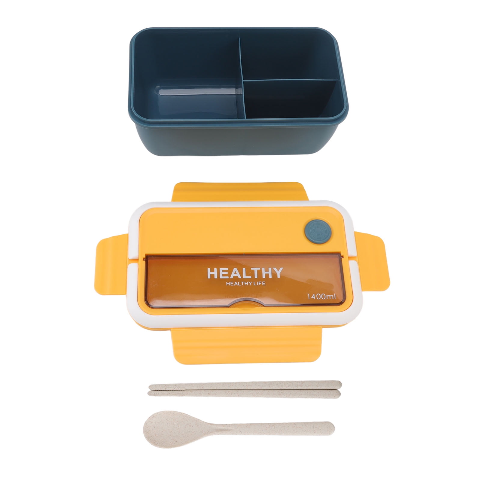 Caja Bento portátil de 1400ml con divisor, contenedor de almuerzo ...