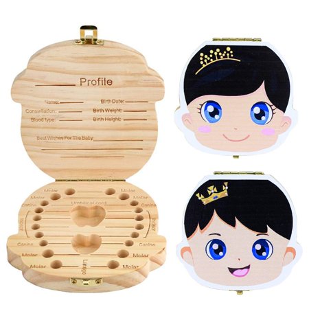 Baby Tooth Box Deciduous Teeth Keepsake Saver Boxes Teeth Fairy Holder ...