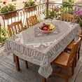 Boho Brown Geometric Abstrac Table Cloth 60x84in, Waterproof Rectangle ...