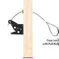 Self Locking Gate Latch for Wooden Fence Heavy Duty, Steel Spring Cable ...